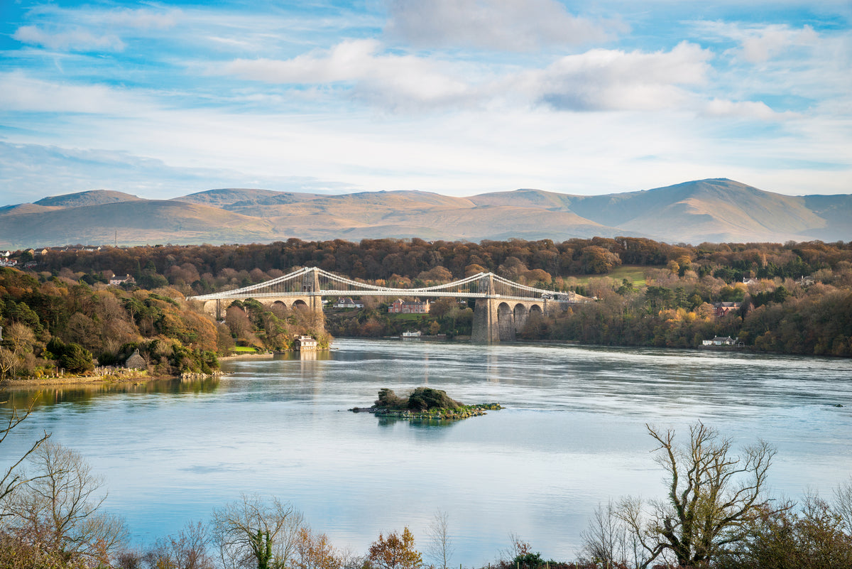 LDS0322 - Blue Skies at Menai Bridge – Smart Imaging & Framing